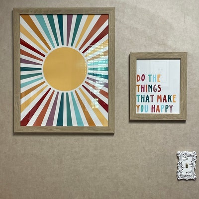 Sun Poster, Retro Sunburst Print, Indie Room Decor, Printable Trendy ...