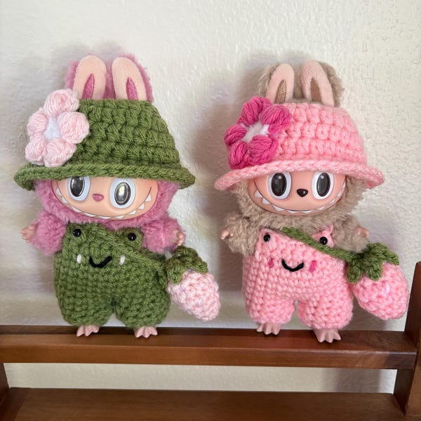 Labubu Crochet Frog Clothes - Etsy