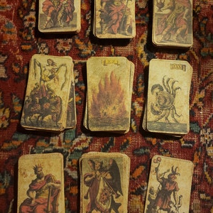 Handmade Antique Italian Tarot Cards Deck, 97 Cards - Etsy