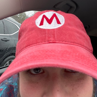 Super Mario Bros Cap Embroidered Washed Cotton Cap Mario Cap Luigi Cap ...