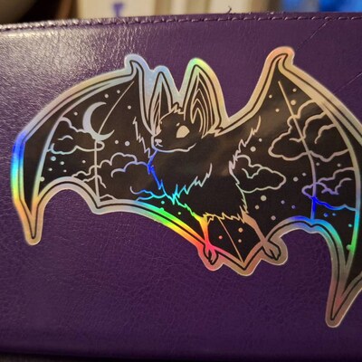 Holographic Bat Sticker - Etsy