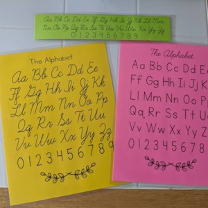 Print & Cursive Alphabet Desk Chart and Poster - Etsy