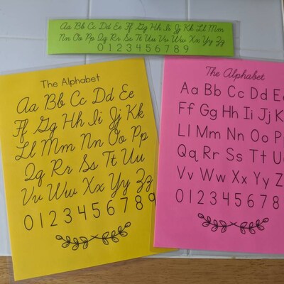 Print & Cursive Alphabet Desk Chart and Poster - Etsy