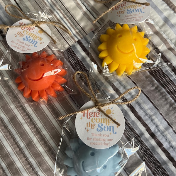 Sun Baby Shower Soap Favors Sunshine Soap Here Comes the Son Soap Baby ...