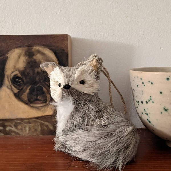 Fox Ornament, Silver Fox, Christmas Ornament, Baby Fox, Ornament ...