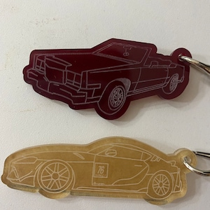 Custom Car Acrylic Keychain - Etsy
