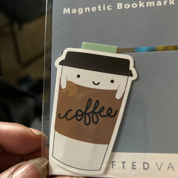 Coffee Paper Cup Magnetic Bookmark jumbo - Etsy