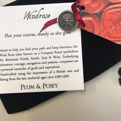 Windrose Compass Wax Seal Pendant From Post Medieval Wax Seal Compass ...