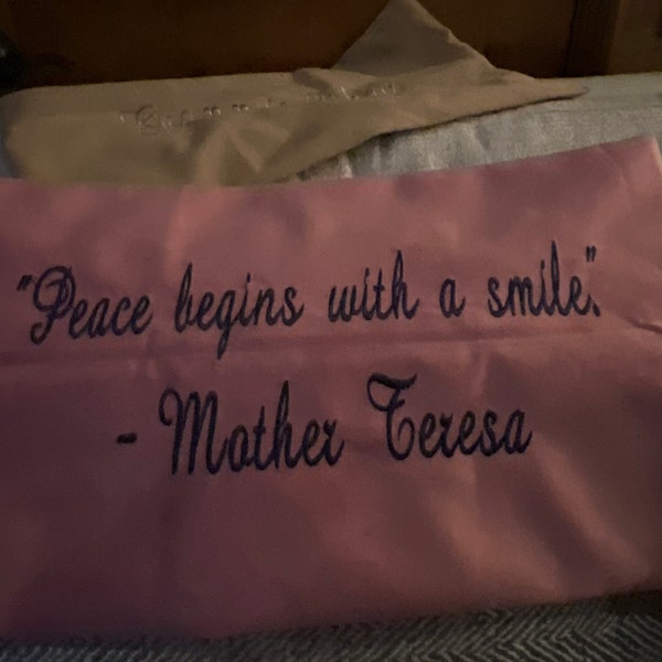Embroidered Pillow, Personalized Pillow Cover, Gift for Her, Cushion ...