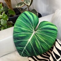 Philodendron Gloriosum Leaf Pillow: Handmade Plant Decor - Etsy Canada