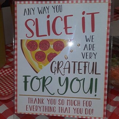 Pizza Appreciation Sign, Staff Nurse Employee Teacher Appreciation Week ...