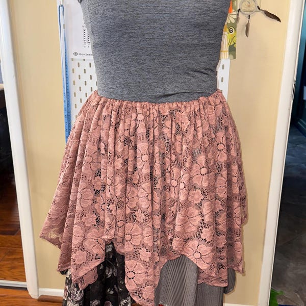 PDF Gathered Waist Jagged Skirt With Two Length Options for Layering ...