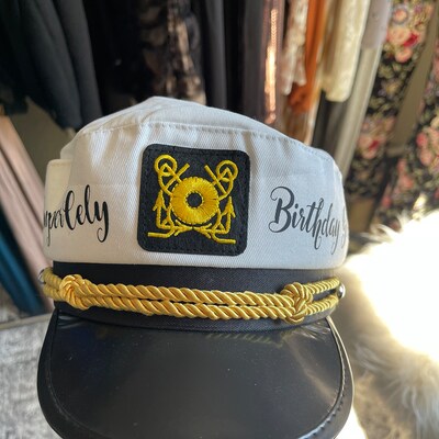 Nautical Captains Hat, Birthday Girl Captain Hat, Birthday Crew Sailor ...