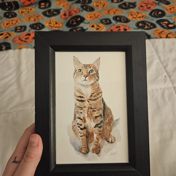 Mini Pet Portraits - Hand Sketched and Painted, Made to Order Custom ...