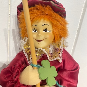 German Vintage Witch Doll With a Parachute for Hanging Witch Figurine ...
