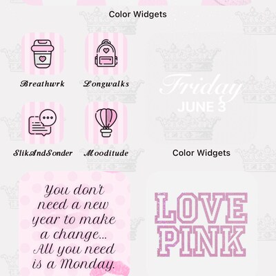 PINK Ios Bundle App Icons - Etsy