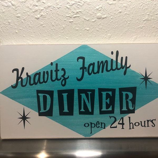 Custom Diner Sign - Retro Diner - Moms Diner Sign - Diner Decor ...
