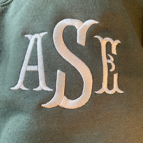 Monogram Sweatshirt - Embroidered Shirt - Crewneck Sweatshirt ...
