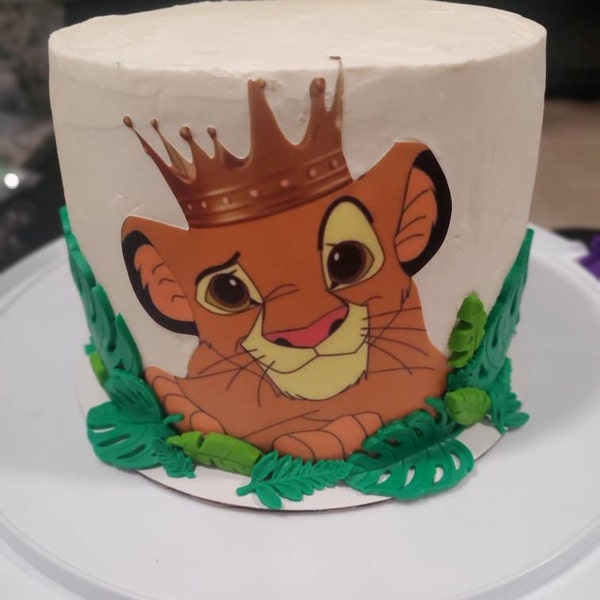 Simba With Crown Edible Images - Etsy