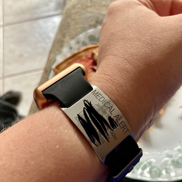 Custom Smart Scannable QR Code Medical Bracelet, Health Emergency ID ...