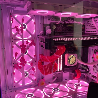 Sakura Cherry Blossom Branch Collection Dual Color Gaming Computer ...