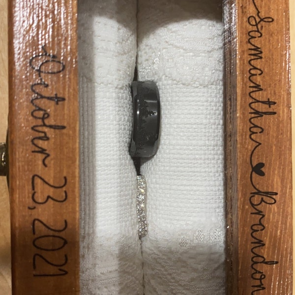 Mr & Mrs Ring Box, Personalized Ring Box, Wedding Box, Wooden Ring Box ...