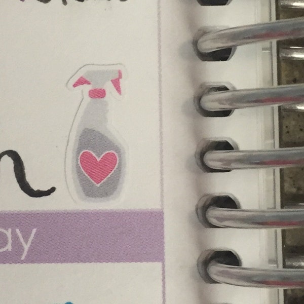 Cleaning Spray Bottle Planner Stickers-48 Count - Etsy