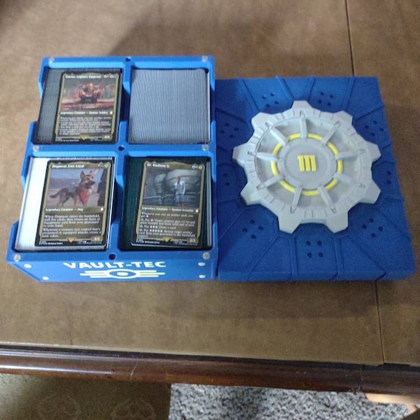 The Vault-deck XL! Fallout Deck Box | Holds Over 400 Double Sleeved ...