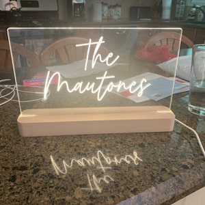 Personalised LED Name Sign. Custom Engraved Light up Name | Etsy