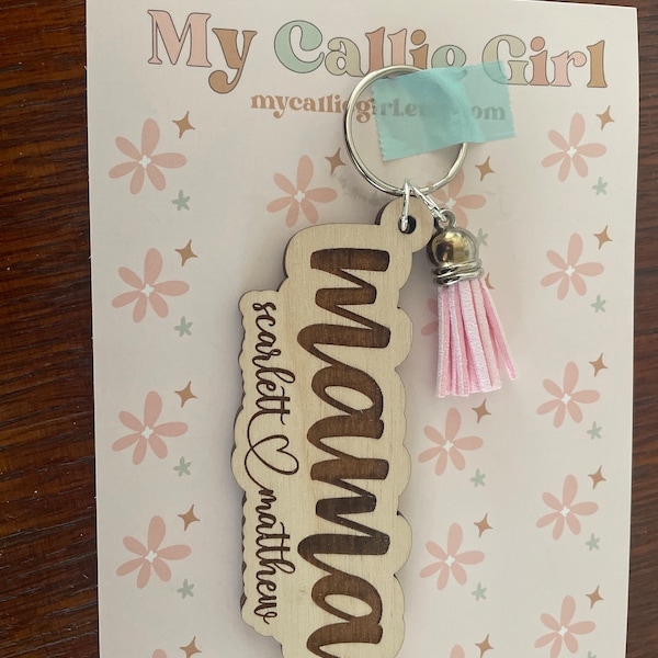Mama Keychain, Mom Keychain, Gift for Mom, Custom Keychain, Mother’s ...