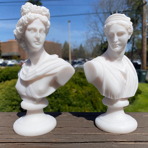 Apollo Bust Statue Made of Alabaster 15cm White - Etsy