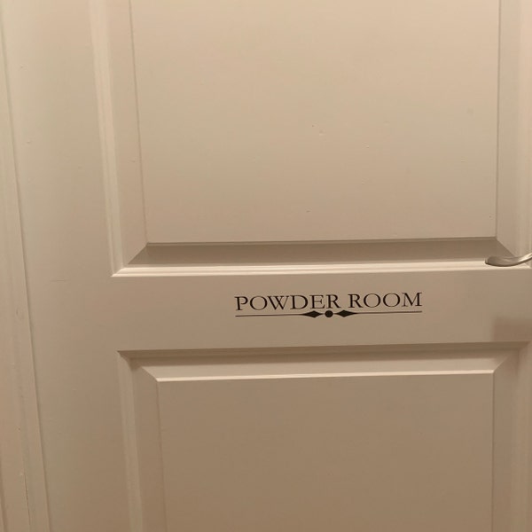 Powder Room - Bathroom Room Decor - Home Decor Ideas - Vinyl Letters ...