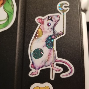 Sparkly Clown Rat Sticker - Etsy