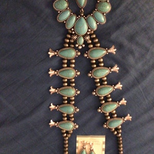 Silver Crown Pendent Squash Blossom Necklace Beaded Chain - Etsy