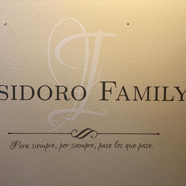 Family Name Monogram Forever for Always No Matter What-vinyl Wall Decal ...