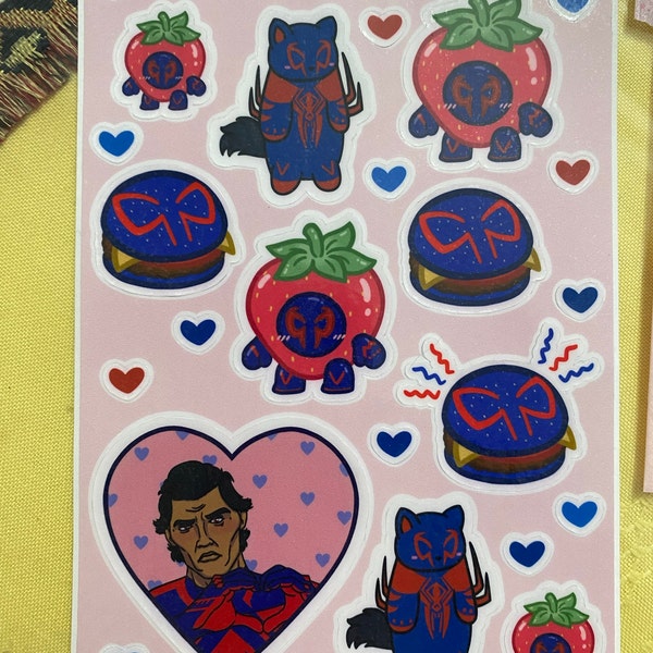 2099 Sticker Sheet | ATS.V Spider Guy | Spider Guy Stickers | Laptop ...