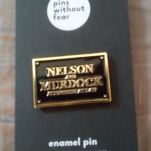 Nelson and Murdock Pin 1.25 Soft Enamel Daredevil Pin - Etsy