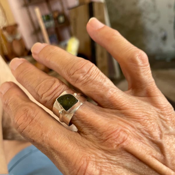 Amethyst Ring, Good Looking Ring, Three Stone With Multi Band Ring ...