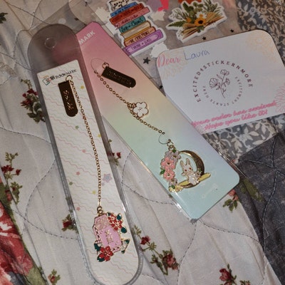 Charm Metal Bookmark With Clip Cute Style Metal Bookmarks Chain ...