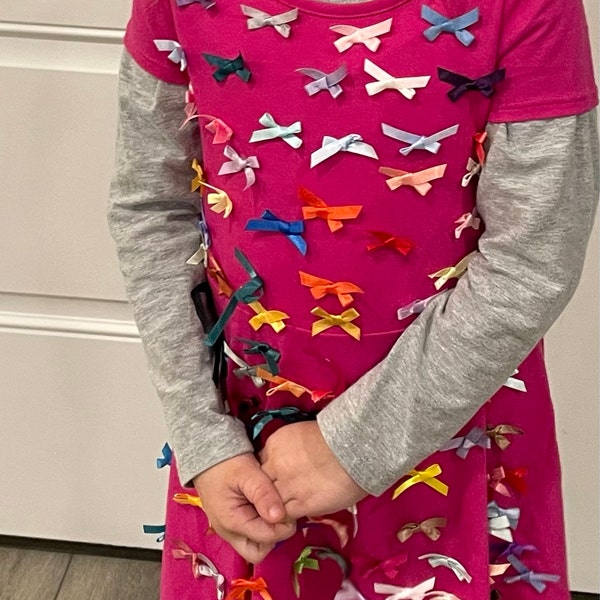 100 Bows, Color Choice, Sewing, Pretied,satin Bows, Peach, Navy, Green ...