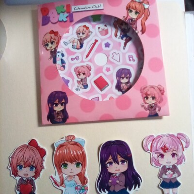 CD Sticker Sheet, Miku, DDLC, Kawaii Stickers, Anime Sticker Sheets ...