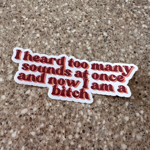 Overstimulated ADHD Too Many Sounds Sticker Neurodivergent Mental ...