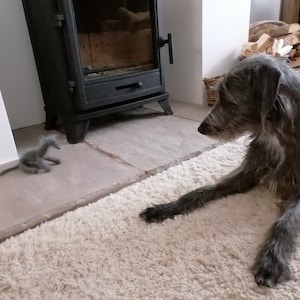 Lurcher Fluffy Scruffy Hairy Hound Hand Knitted Sighthound Wolfhound ...