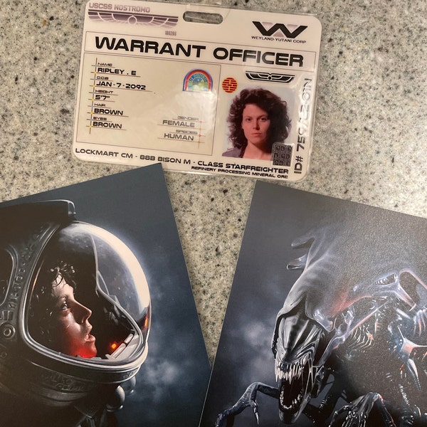 Alien Ripley ID Badge Prop Cosplay, USCSS Nostromo Weyland Yutani Crew ...