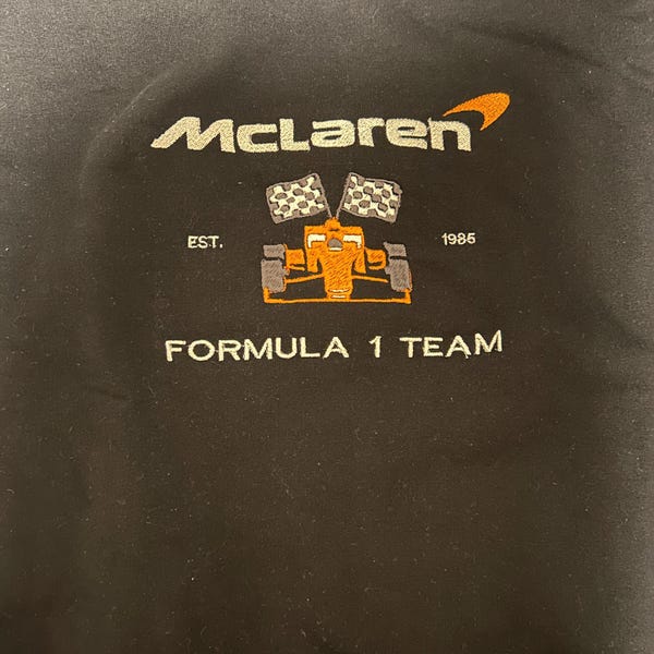 Mclaren Formula 1 (formula ONE ) Embroidered Racing Merch (shirt ...