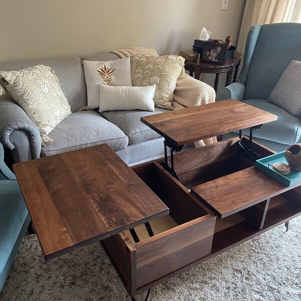 Sliding Waterfall Side Table - Etsy