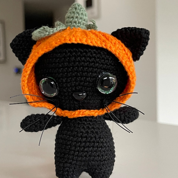 Crochet Halloween Cat Pattern, Crochet Cat Amigurumi Pattern, Crochet ...