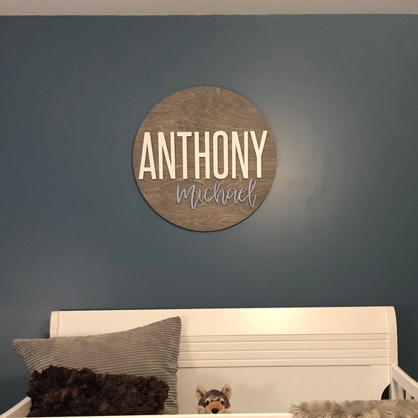 12-36" Large Wood Name Sign | Child or Baby Name Sign | Nursery Sign ...