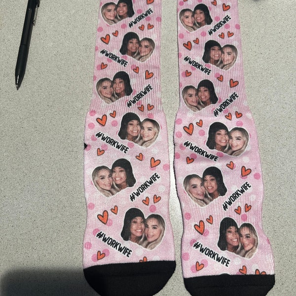 Custom Face Socks, Personalized Best Friends Photo Sock, Picture Face ...