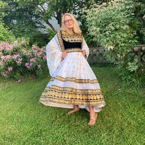 Traditional Afghan Dress With Full Hand Made Embroidery - Etsy
